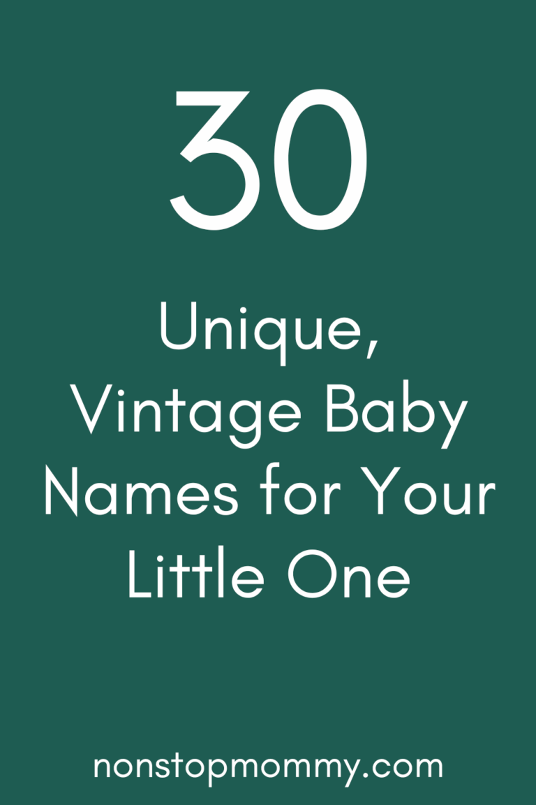 30 Unique Vintage Baby Names for Your Little One - Nonstop Mommy